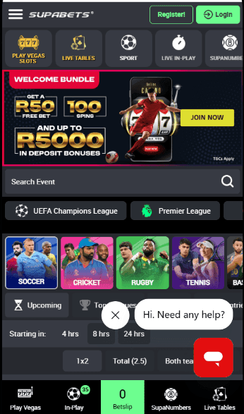 How to Register at Supabets and Get R50 Free Bet + 100 Free Spins