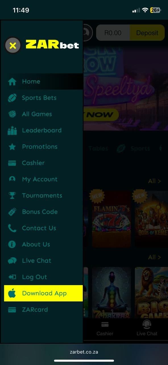 ZARbet App South Africa 2026 – Download iOS & Android Mobile Version